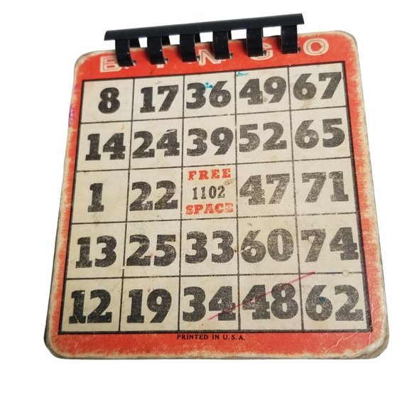 Unbranded | Office | Vintage Bingo Card Notebook Spiral Paper Thick ...